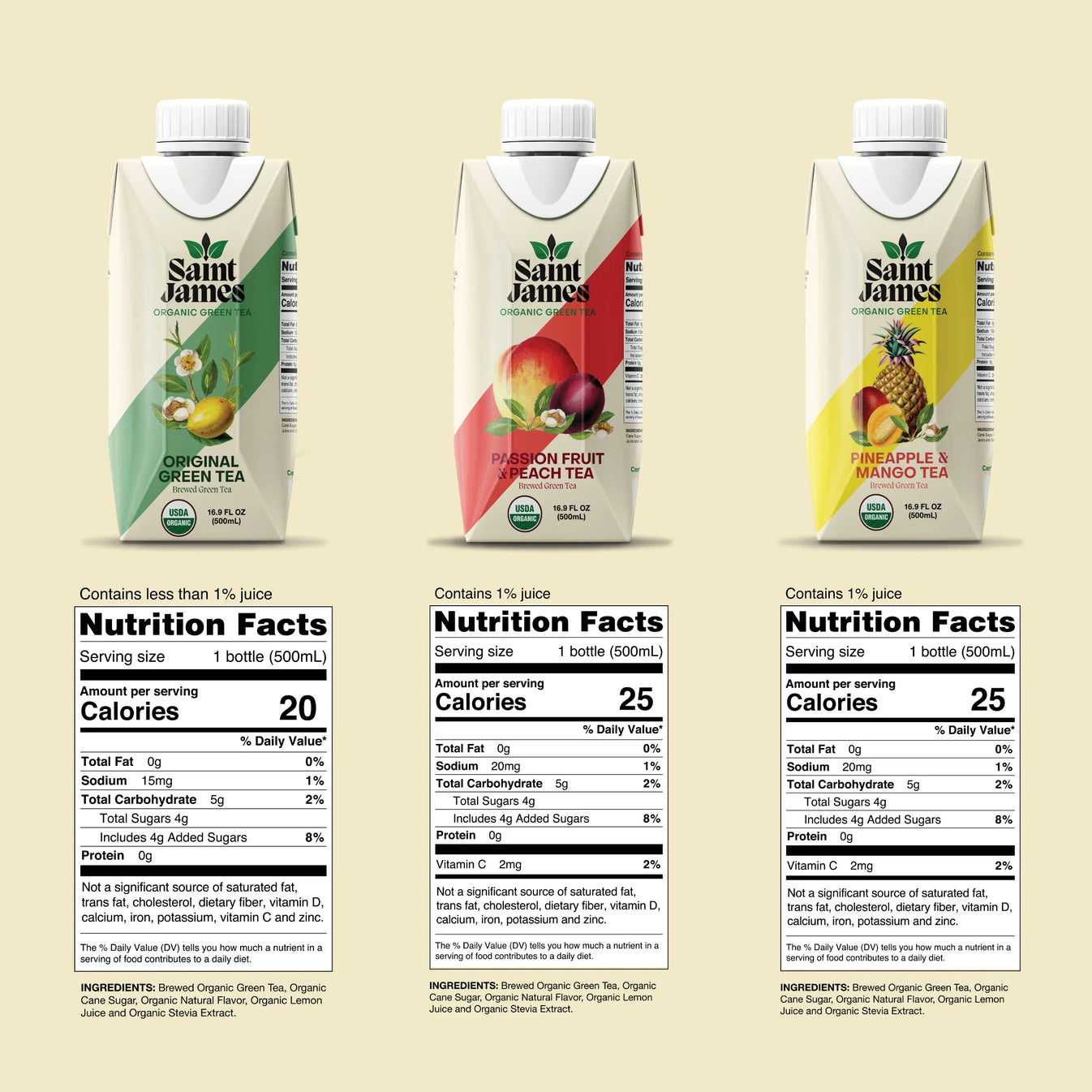 Green Tea Variety Pack – Saint James Iced Tea